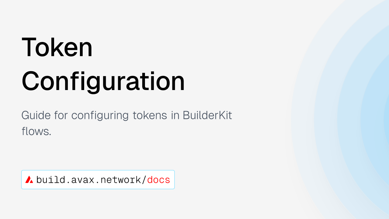 Token Configuration | Avalanche Builder Hub