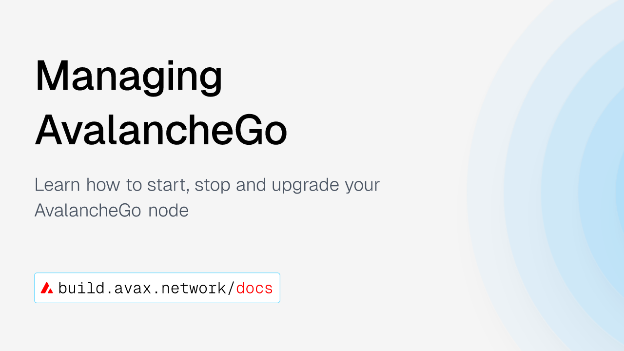 Managing AvalancheGo | Avalanche Builder Hub Managing AvalancheGo | Avalanche Builder Hub